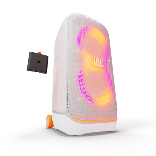 JBL PartyBox Stage 320 + Battery 400 Bundle (White)