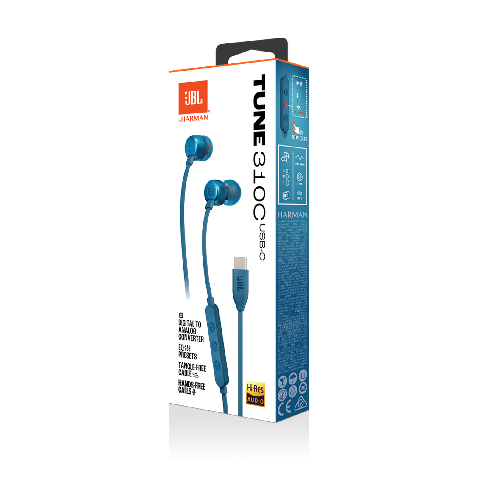 JBL Tune 310C USB | Wired Hi-Res In-Ear Headphones