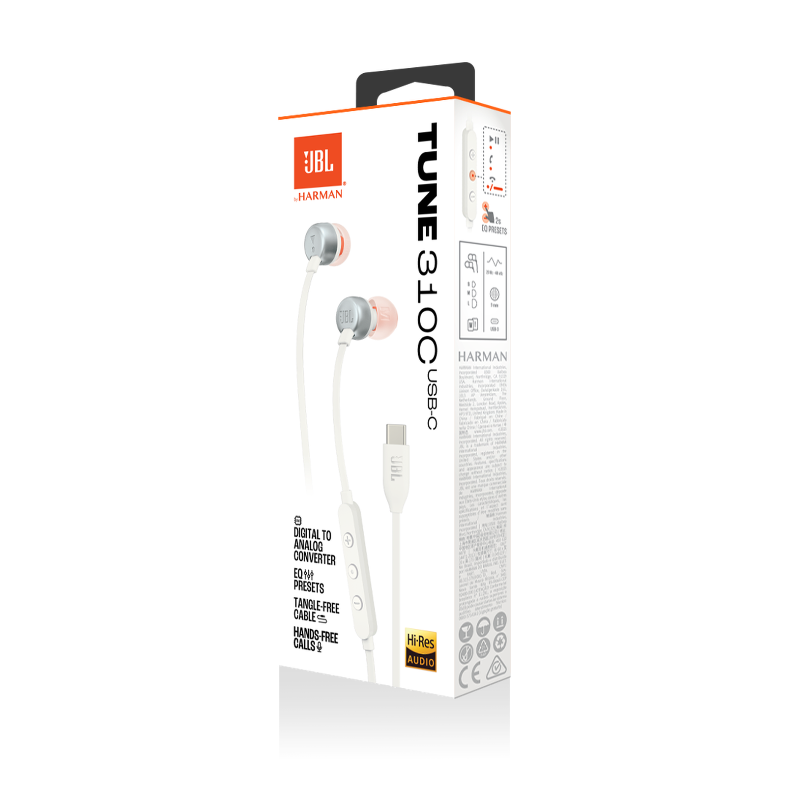 JBL Tune 310C USB | Wired Hi-Res In-Ear Headphones